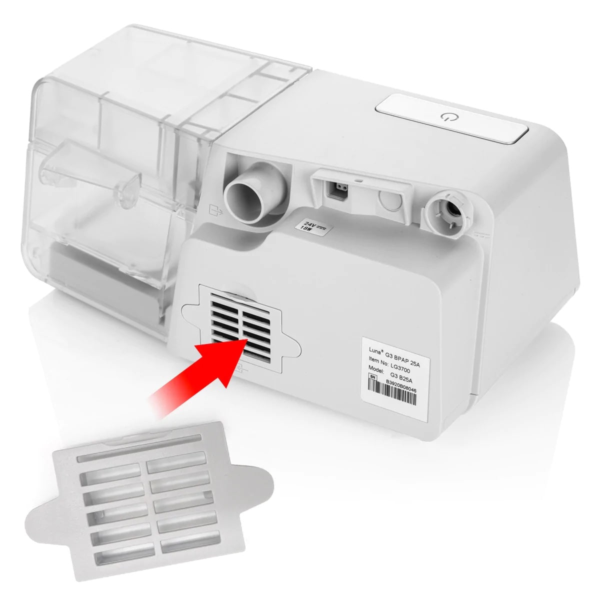 React Health Filter Cover for Luna G3 Series CPAP & BiPAP Machines ...